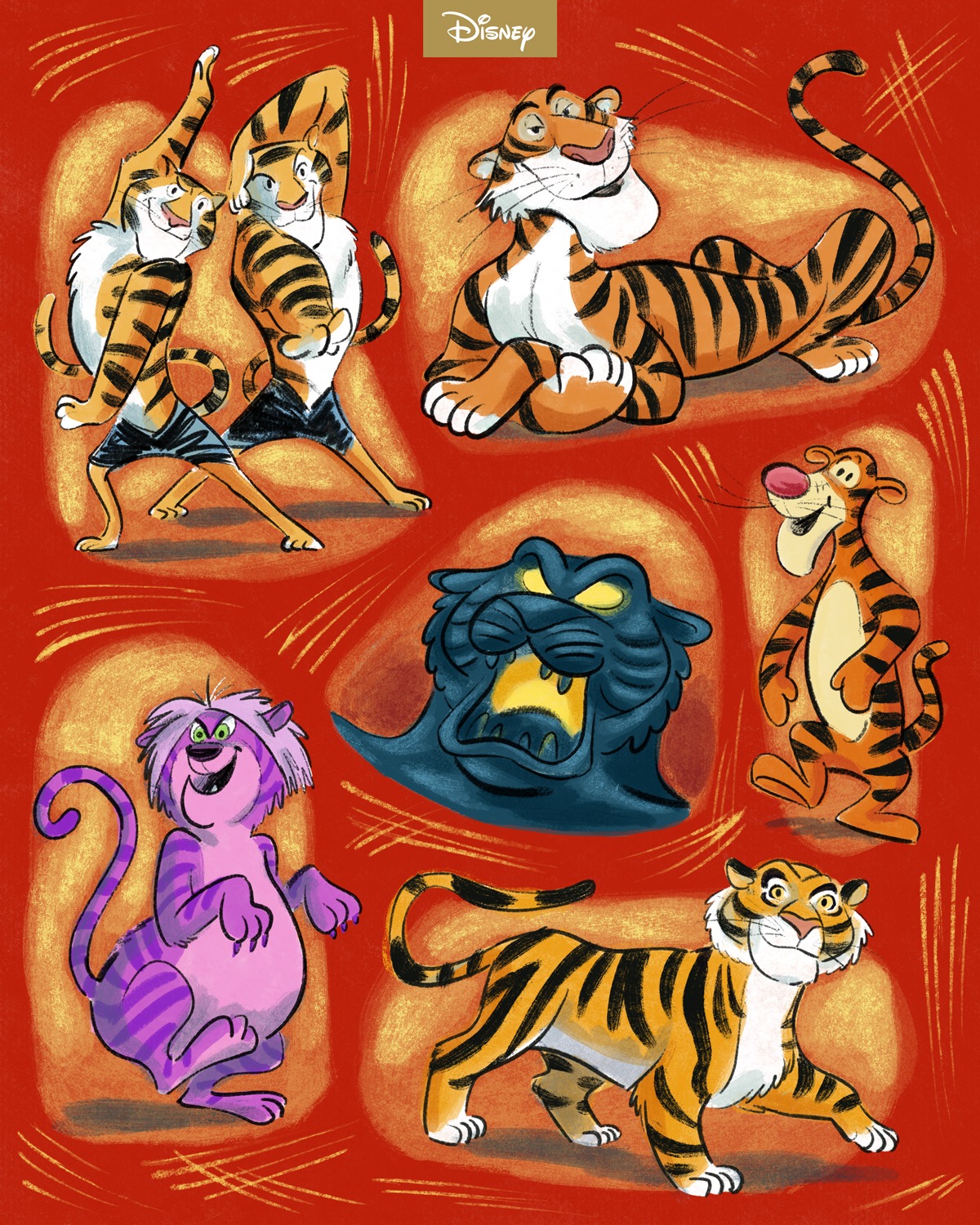 이슈/유머 - 디즈니의 호랑이 캐릭터들 일러스트 🐯.jpg