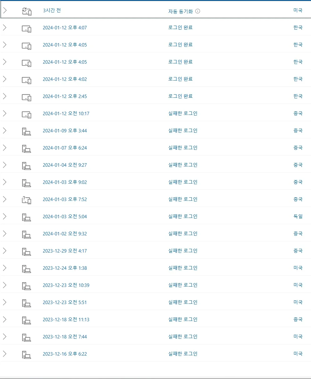 이슈/유머 - ms계정 꼭 확인해봐라